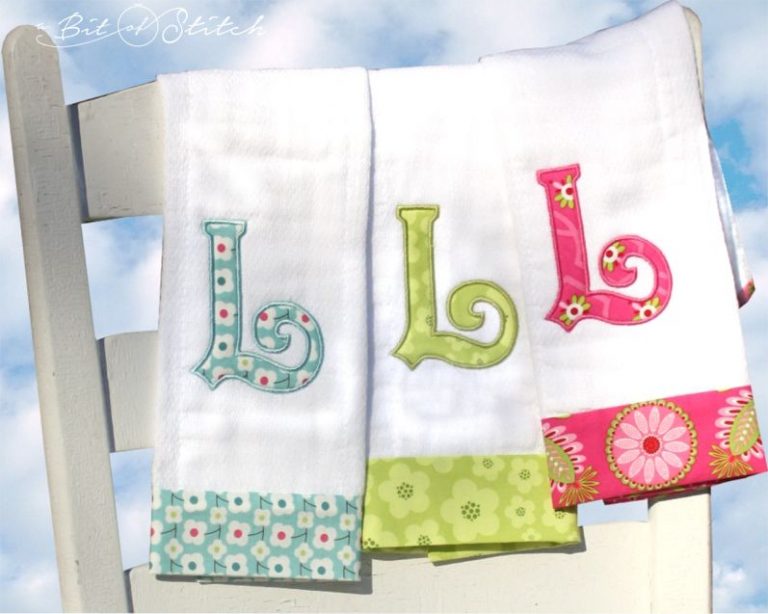 Curly Applique Alphabet - A Bit of Stitch