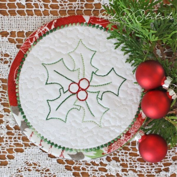 Holiday Coaster Charm - A Bit of Stitch