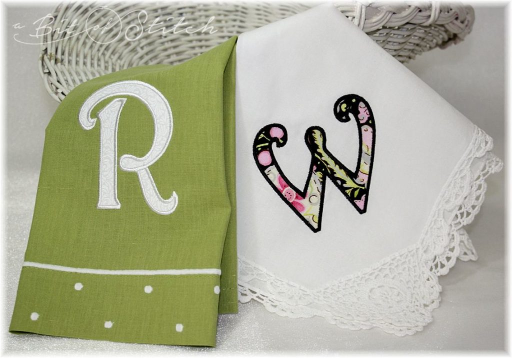 Curly Applique Alphabet - A Bit of Stitch