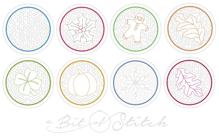 Coaster Charm Collection - A Bit of Stitch