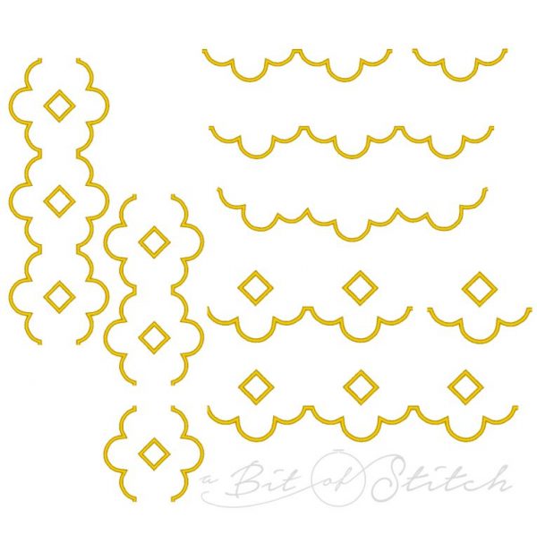 Scallop Cutwork Borders - A Bit of Stitch