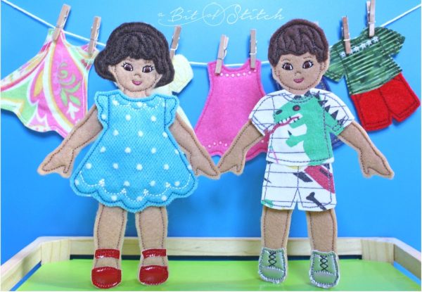 Des & Kate Paper Dolls - A Bit of Stitch