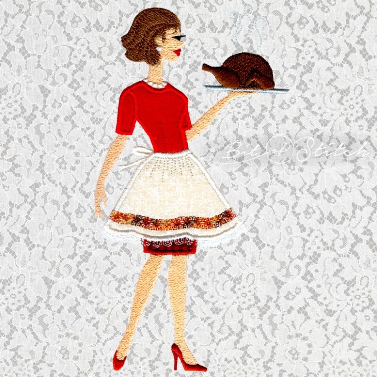 November Thanksgiving Girl - A Bit of Stitch