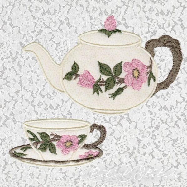 Wild Rose Tea Set - A Bit of Stitch