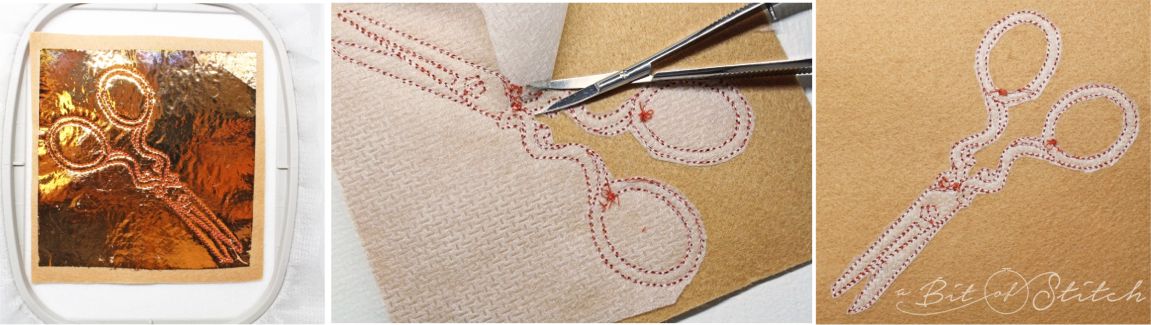 Foiled! Shiny Scissor Ornaments - A Bit of Stitch
