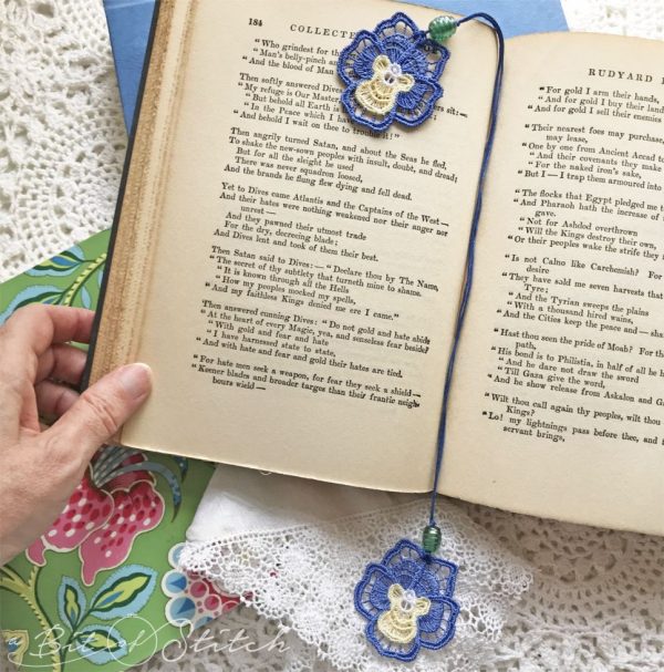 Pansy Bookmark Project - A Bit of Stitch