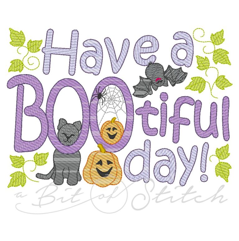 Bootiful Day - A Bit of Stitch