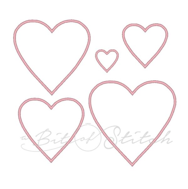 Applique Hearts - A Bit of Stitch