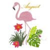 August Flamingo - A Bit of Stitch