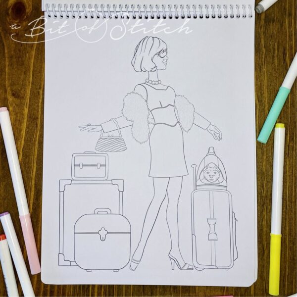 Fashion Girls Coloring Book - A Bit of Stitch