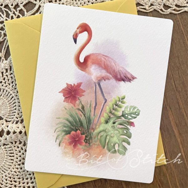 August Flamingo - A Bit of Stitch