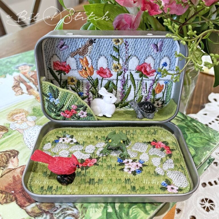 Spring Treasure Tin - A Bit of Stitch
