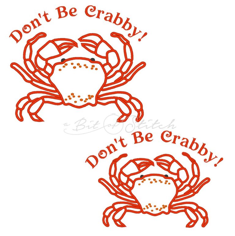 Don’t Be Crabby - A Bit of Stitch