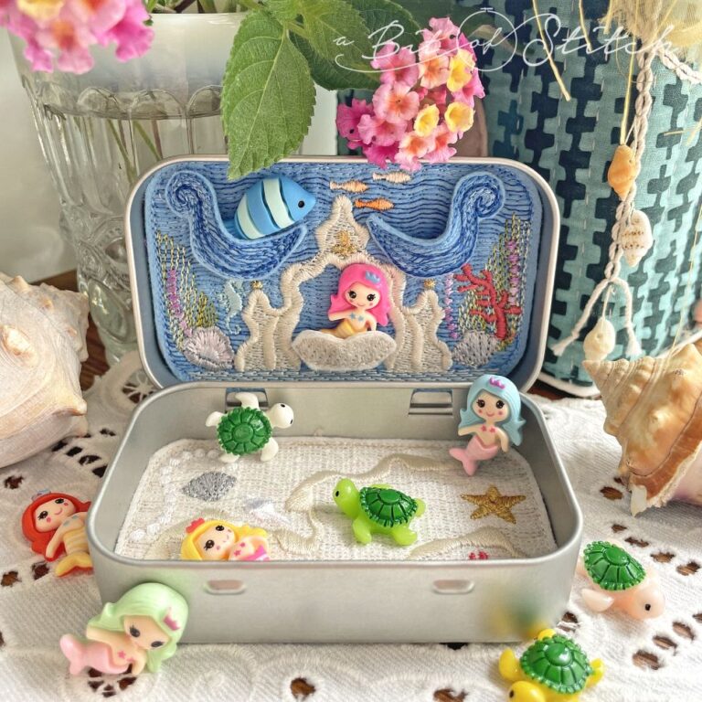 Ocean Treasure Tin - A Bit of Stitch